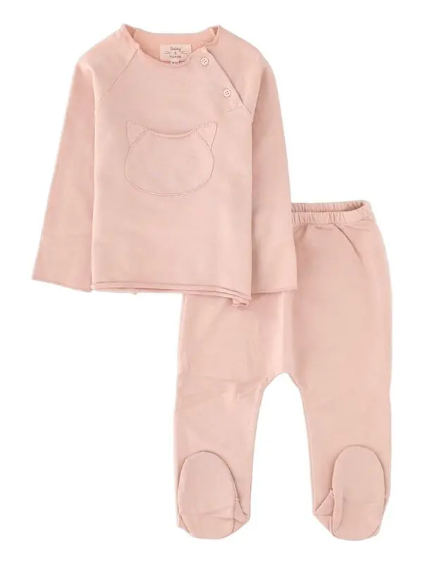 TEDDY & MINOU Mini Cotton Two-piece Suit - White