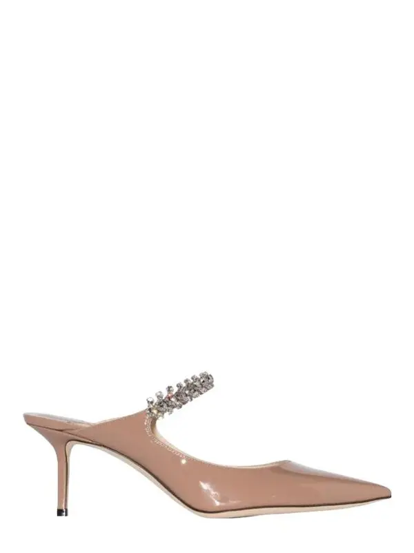 JIMMY CHOO Crystal-embellished Mules - Nude