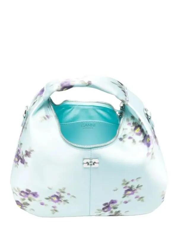 GANNI Printed Tote Bag - Blue