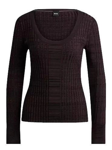 Hugo Boss Firama Scoop-neck Sweater - Black