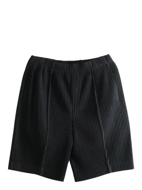 Issey Miyake Homme Plissé Pleated Capri Shorts - Black