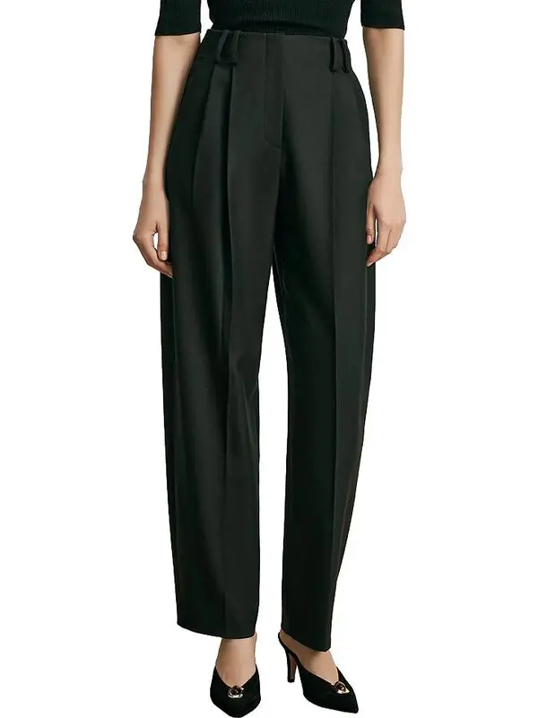 Veronica Beard Whitlock Pleated Pants - Black
