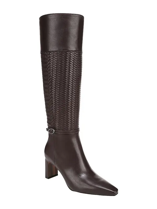 Sam Edelman Sylvia Weave Knee High Boots - Cafe Noir