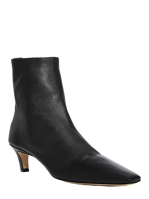 TOTEME Leather Ankle Boots - Bark