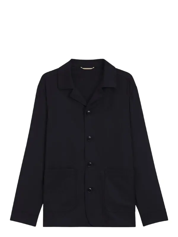 Hugo Boss Loose Wool Shirt Jacket - Black