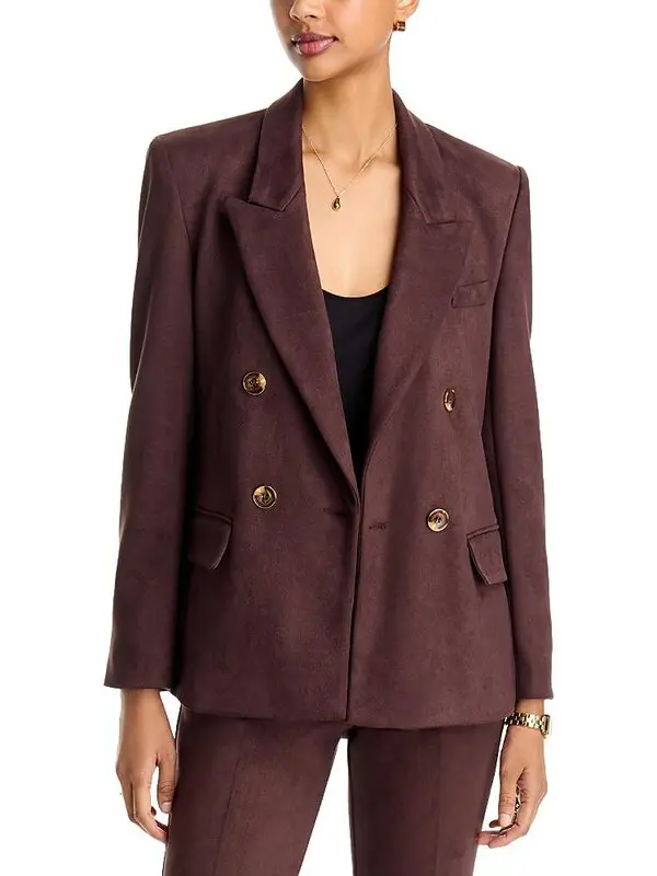 Generation Love Maverick Faux Suede Blazer - Espresso