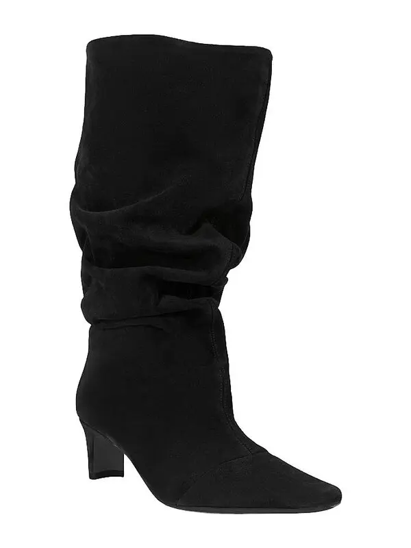 Staud Wally Suede Slouch Boots - Black