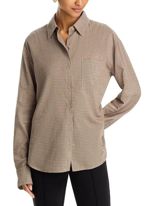 Rag & Bone Connie Plaid Shirt - Tan Plaid