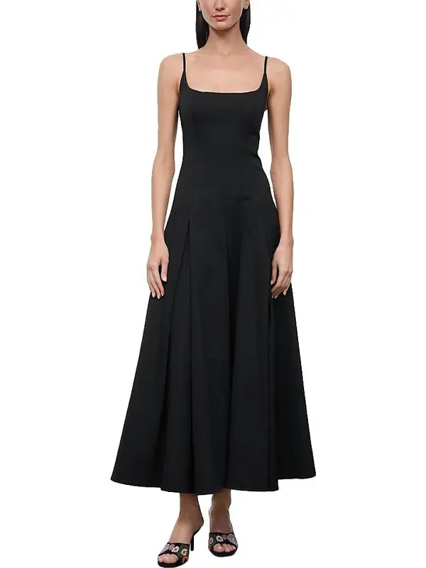 Staud Jill Sleeveless Maxi Dress - Black