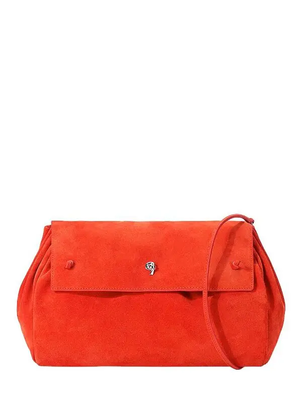 Staud Cy Convertible Leather Bag - Tangelo