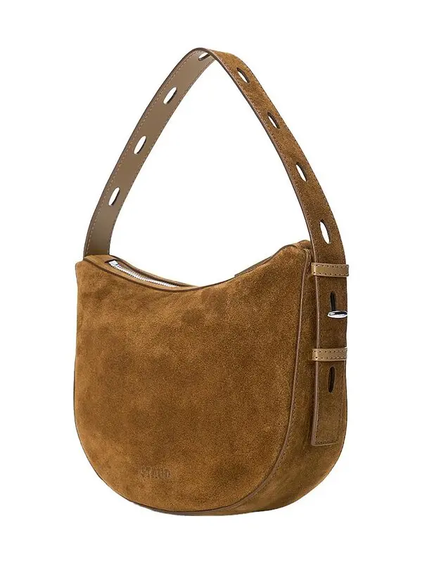 Staud Levi Suede Top Handle Bag - Cigar