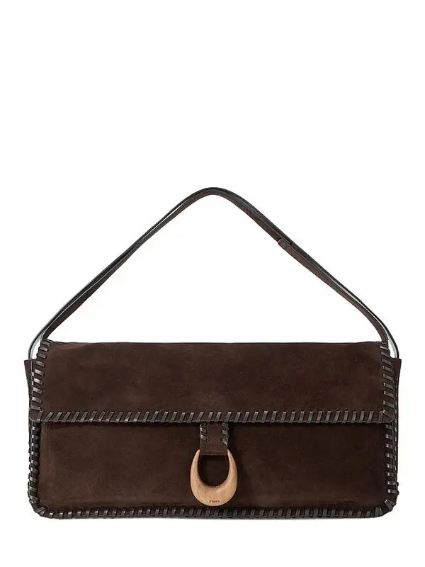 Staud Harlow Suede Messenger Bag - Espresso