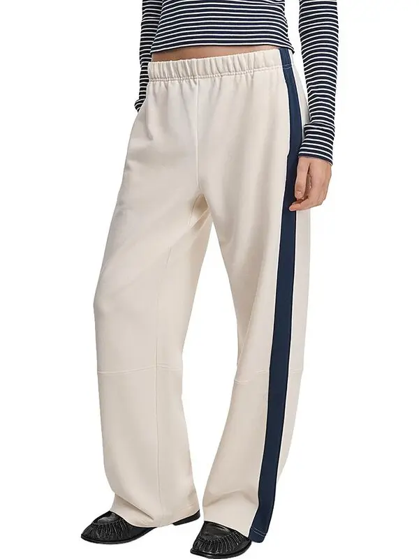 Rag & Bone The Everyday Terry Cotton Seamed Track Pants - Black Multi