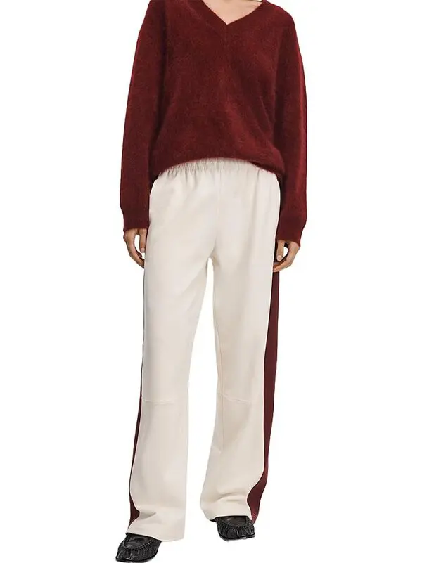 Rag & Bone The Everyday Terry Cotton Seamed Track Pants - Dark Red