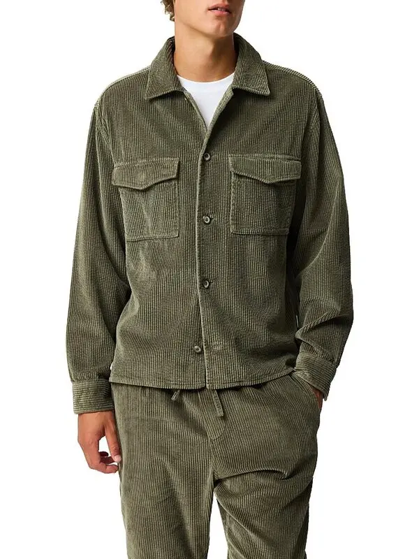 Rodd & Gunn Glendale Cotton Pocket Corduroy Shirt - Putty
