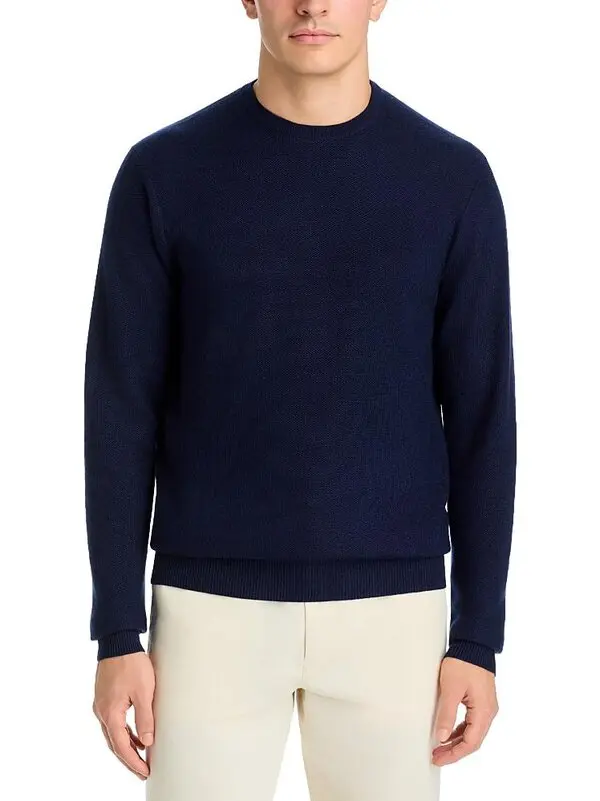 Peter Millar Autumn Crest Honeycomb Wool Blend Sweater - Navy