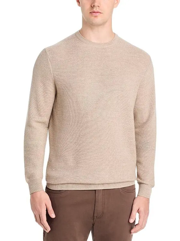 Peter Millar Autumn Crest Honeycomb Wool Blend Sweater - Stone