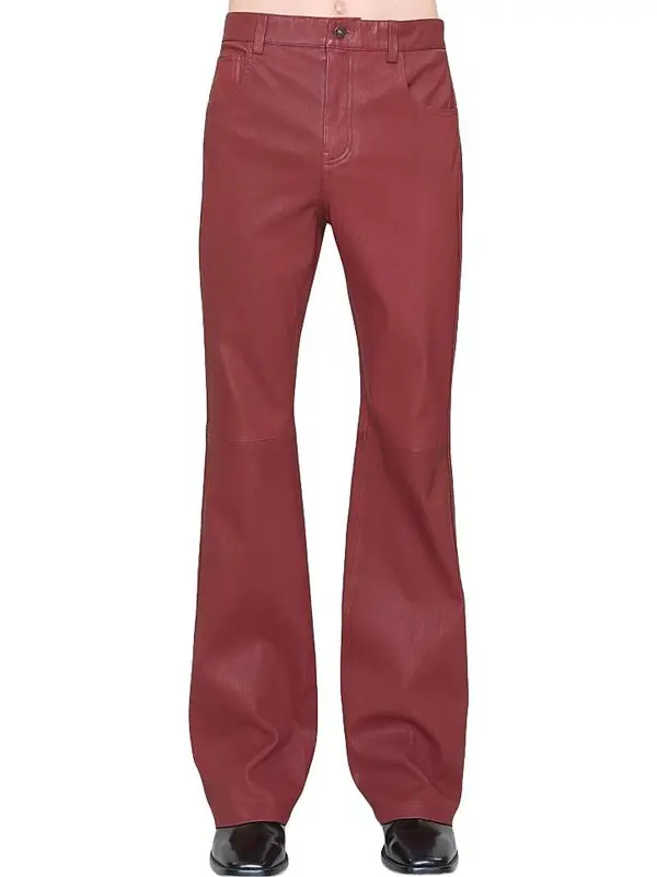 Amiri Vintage Cut Leather Pants - Brick