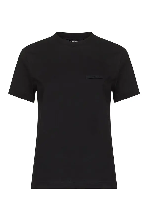 Jacquemus Black Grosgrain Logo T-shirt - Multicolor