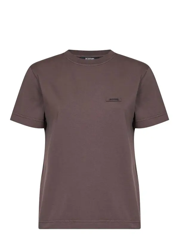 Jacquemus Short-sleeve T-shirt With Embroidered Grosgrain Logo - Multicolor