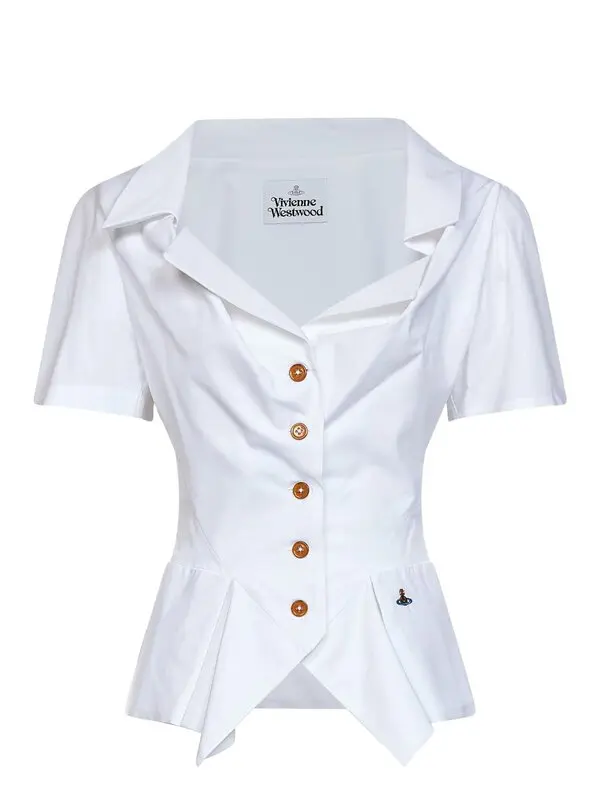 VIVIENNE WESTWOOD White Poplin Ss Monday Short-sleeved Shirt - Multicolor
