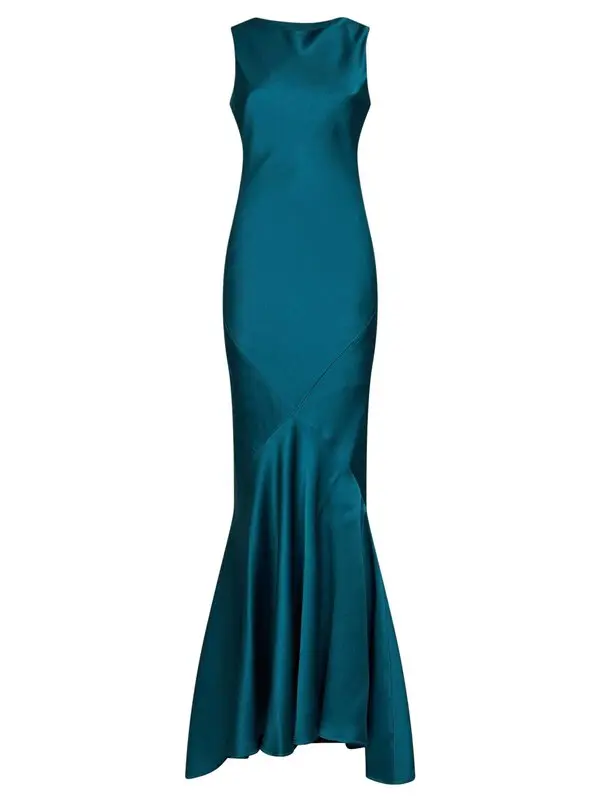 Max Mara Envers Satin Long Dress - Multicolor
