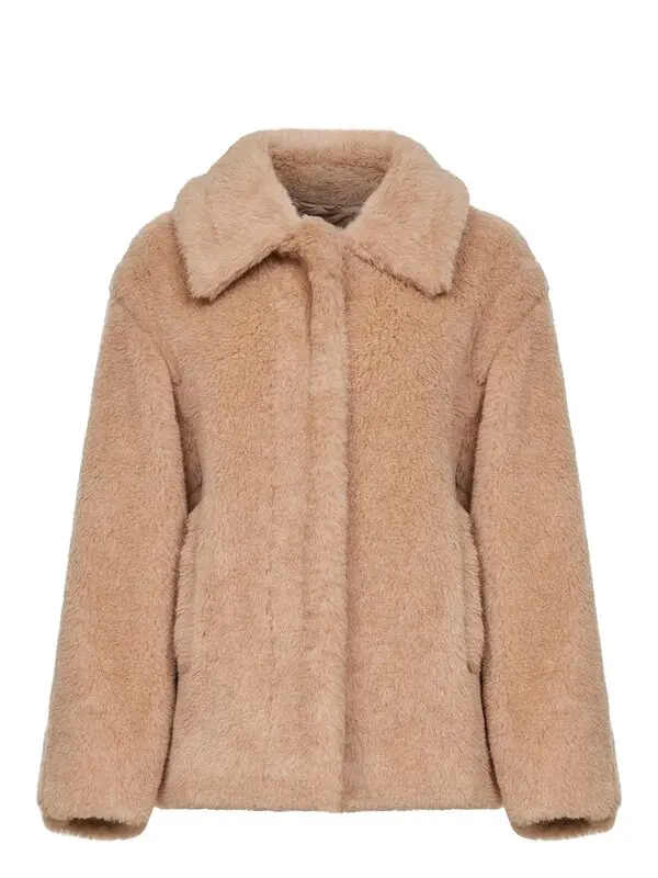 Max Mara Teddy Cropped Coat - Multicolor