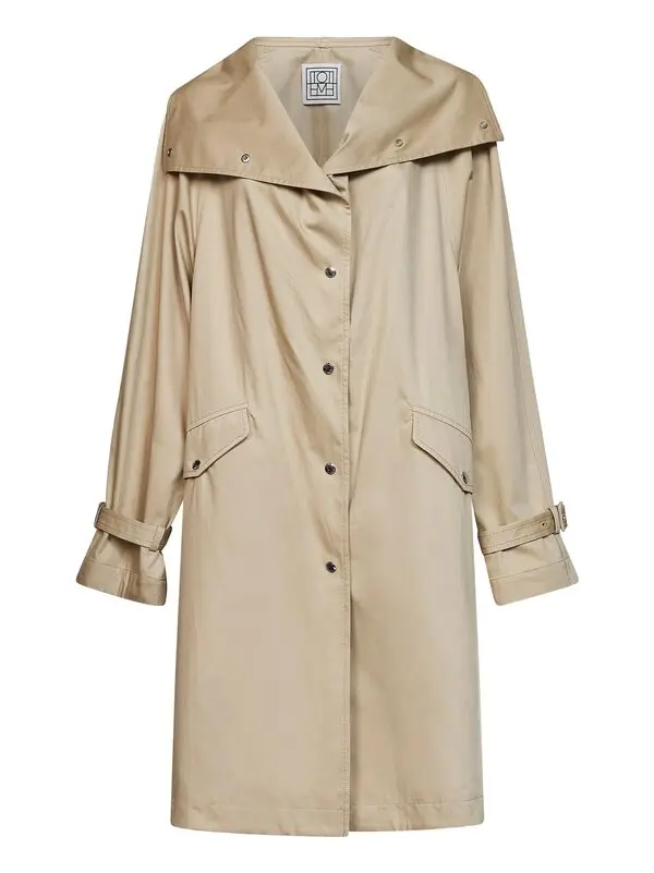 TOTEME Oversized Cotton Trench Coat - Multicolor