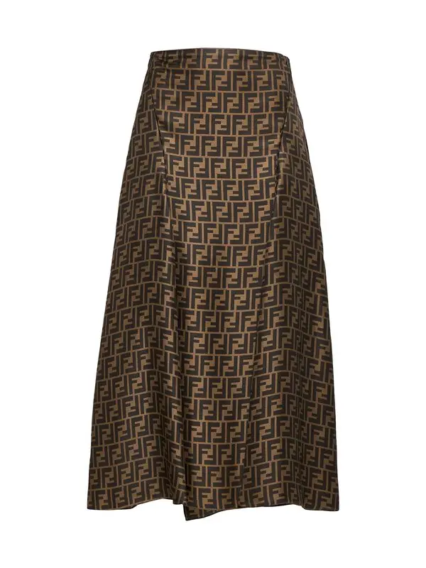 Fendi Ff Maxi Skirt - Multicolor