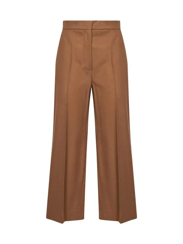 Max Mara Chestnut Wool Mstmarengo Culotte Trousers - Multicolor