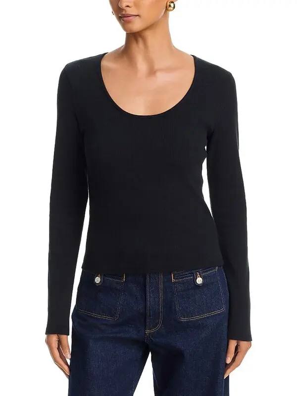 Paige Newport Long Sleeve Top - Black