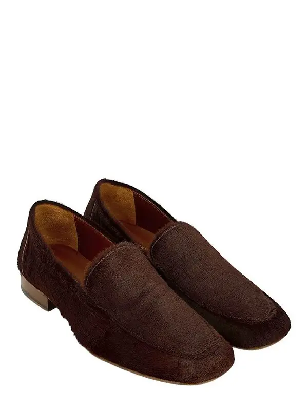 Dries Van Noten Calf Hair Loafers - Choco