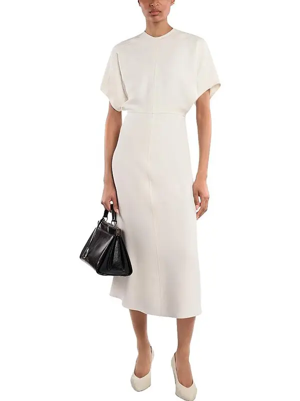 Victoria Beckham Eleanor Midi Dress - Bright Ivory