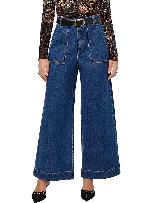 Fifteen Twenty Ryder High Rise Wide Leg Jeans - Denim