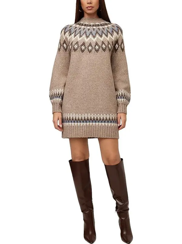 Fifteen Twenty Vera Jacquard Sweater Dress - Multi
