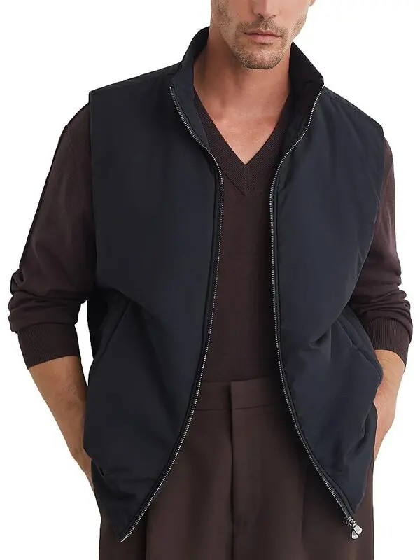 REISS Axel Technical Gilet - Navy