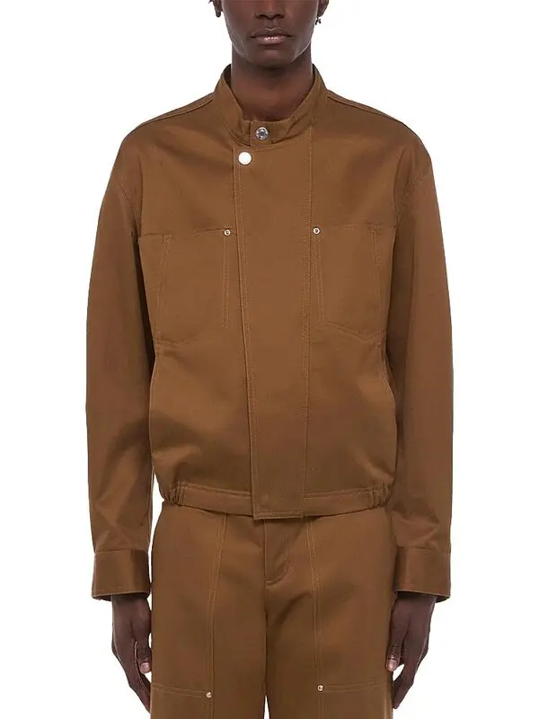 Helmut Lang Cotton Moto Pocket Trucker Jacket - Fawn