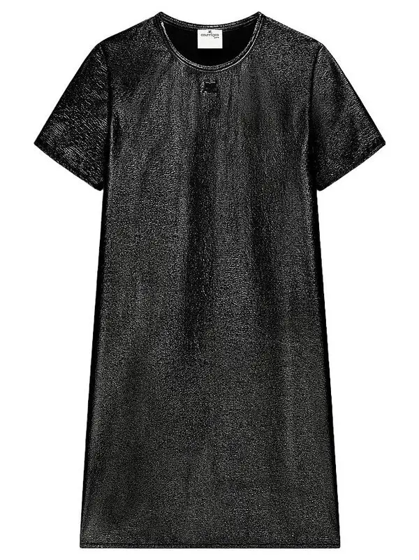 COURREGES Vinyl Mini Dress - Black