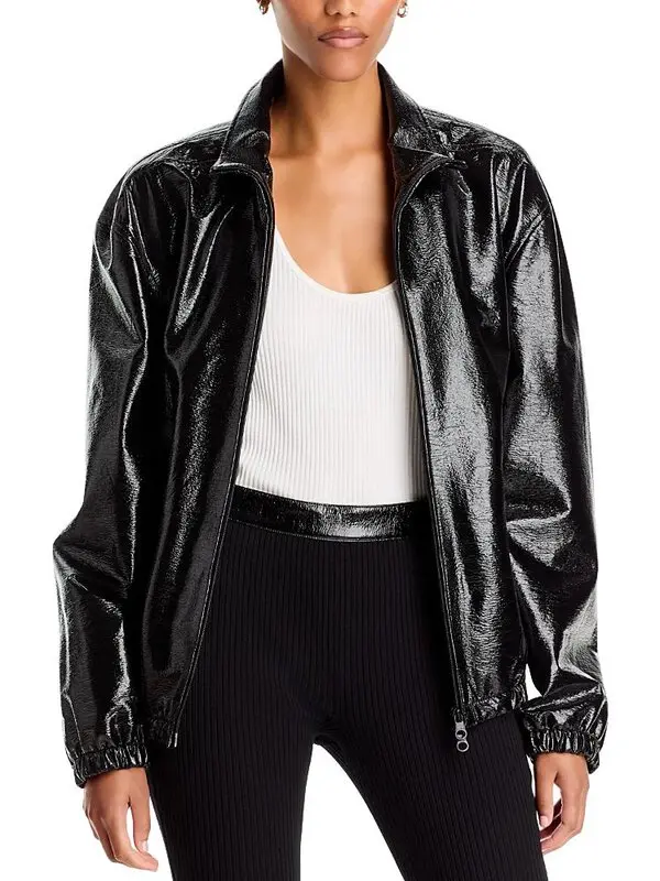 COURREGES Vinyl Track Jacket - Black