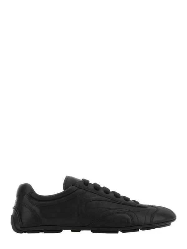 Prada Montecarlo Re-edition 2005 Nappa Leather Sneakers - Black