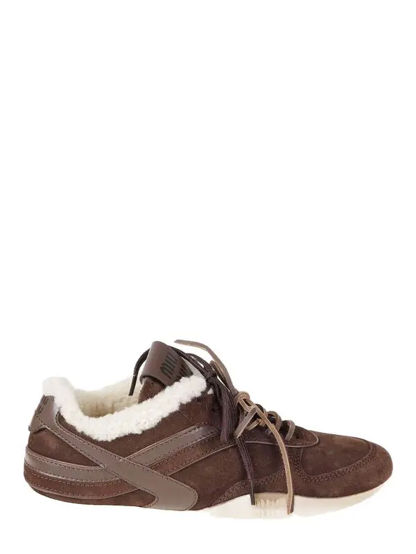 Miu Miu Dark Scamosciato Sneakers - Brown