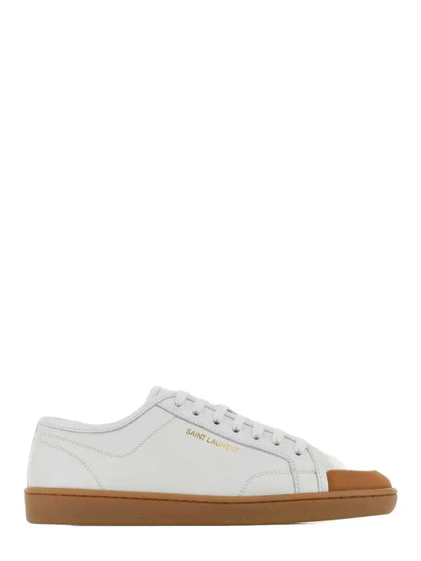 Saint Laurent Leather Sneakers - White