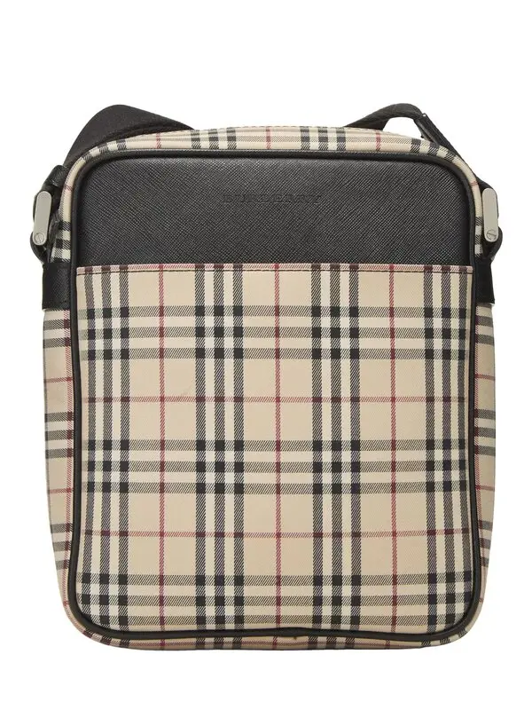 Burberry Jacquard House Check Vertical Camera Bag - Brown