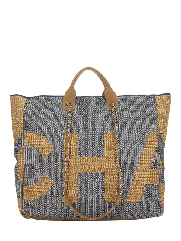Chanel Multicolor Raffia Deauville Nm - Multi