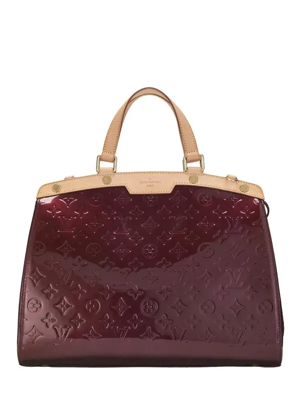 LOUIS VUITTON Griotte Monogram Vernis Brea Satchel - Red