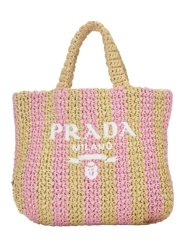 Prada Logo Tote - Pink