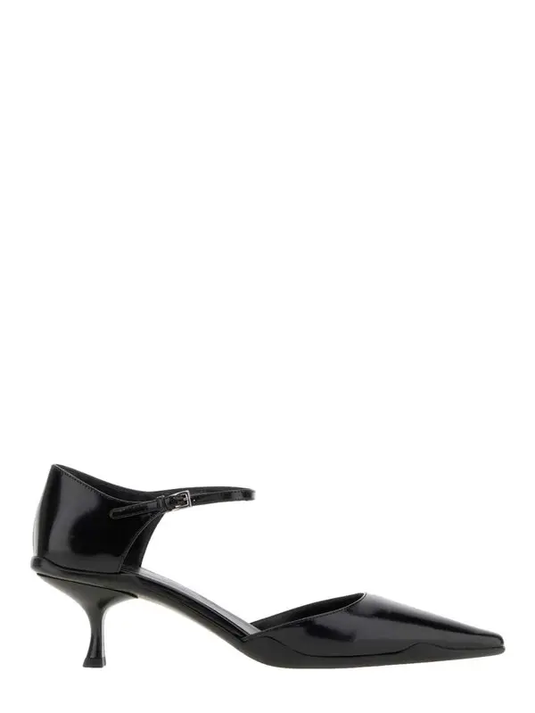Prada Pointed Toe High Heel Mary Janes - Black