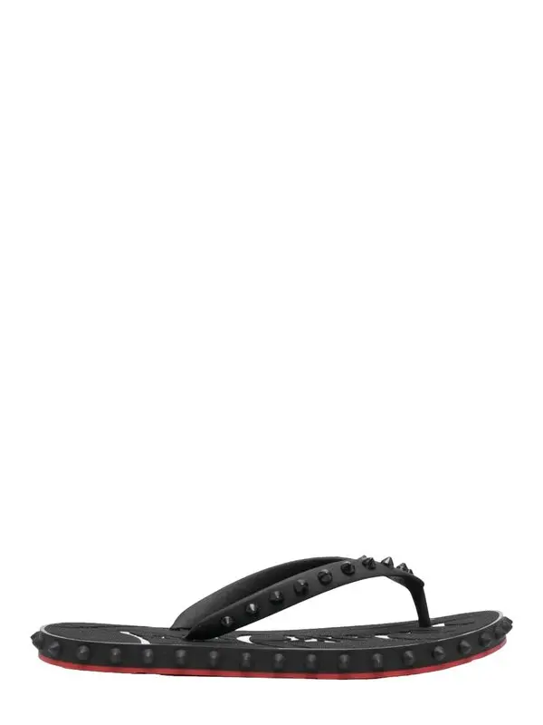 CHRISTIAN LOUBOUTIN Studded Flip Flops - Black