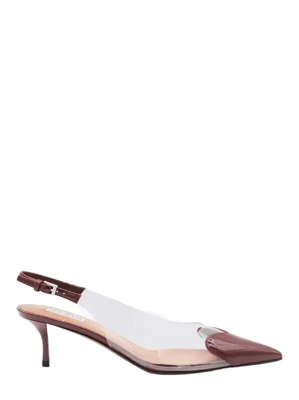 ALAIA Alaïa Le Cœur Pvc And Patent Leather Slingbacks - Red