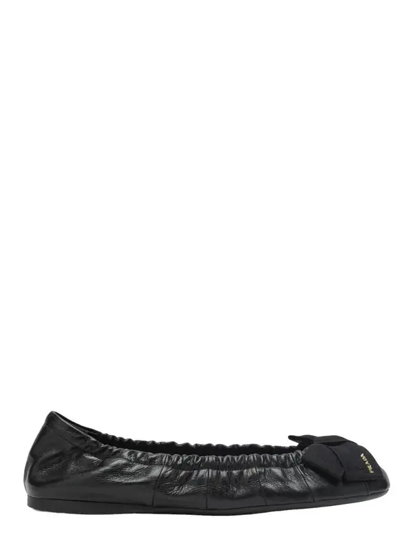 Prada Calfskin Ballet Flats - Black